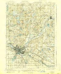 1918 Map of Battle Creek, MI — High-Res, 1942 Print | Pastmaps